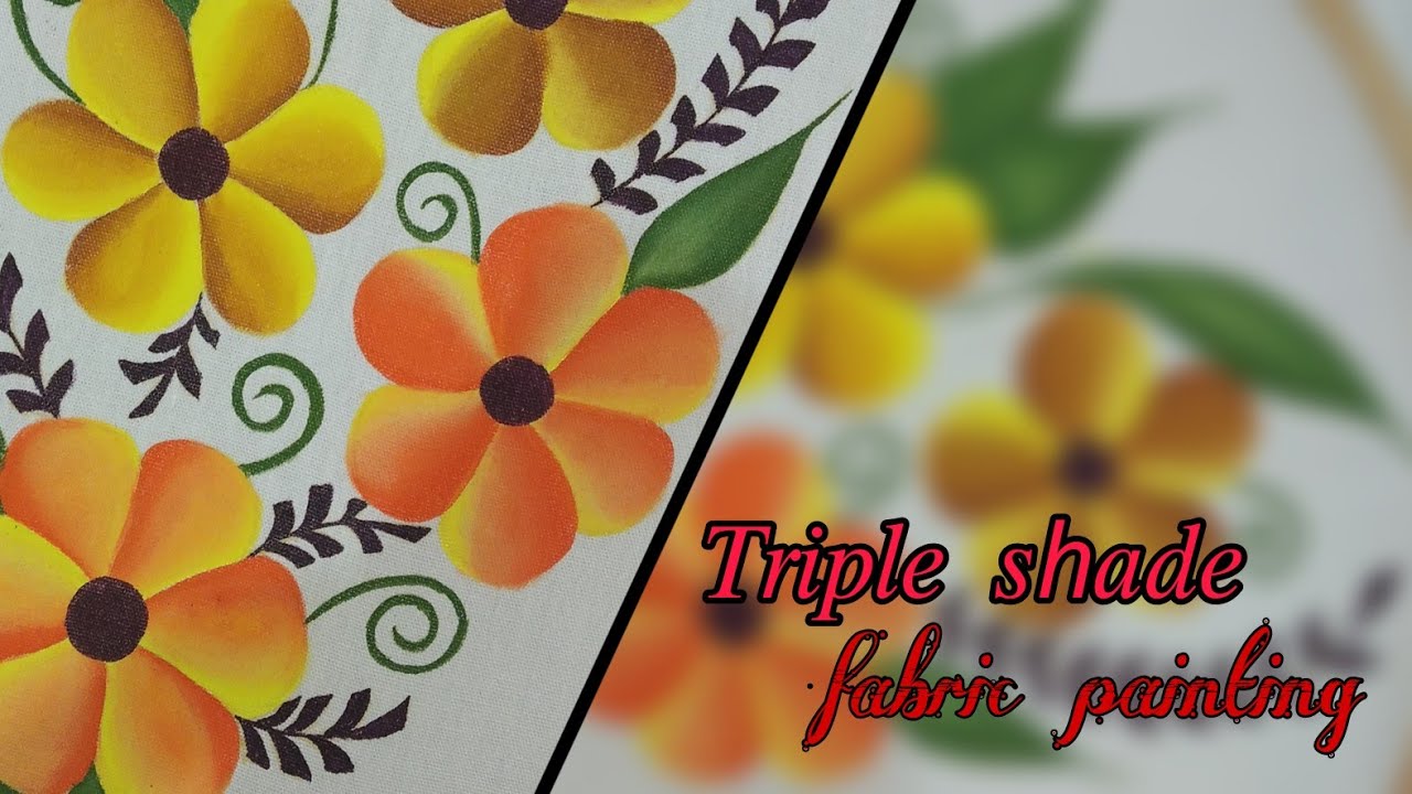 fabric painting/triple shade/tutorial/art_gallery_28 #fashiondesigner # ...