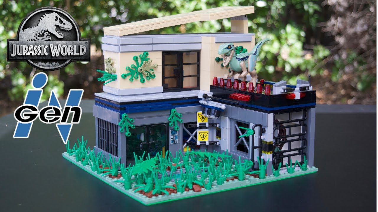 Jurassic World InGen Facility MOC! // 1500+ Pieces // 2 Floors - YouTube