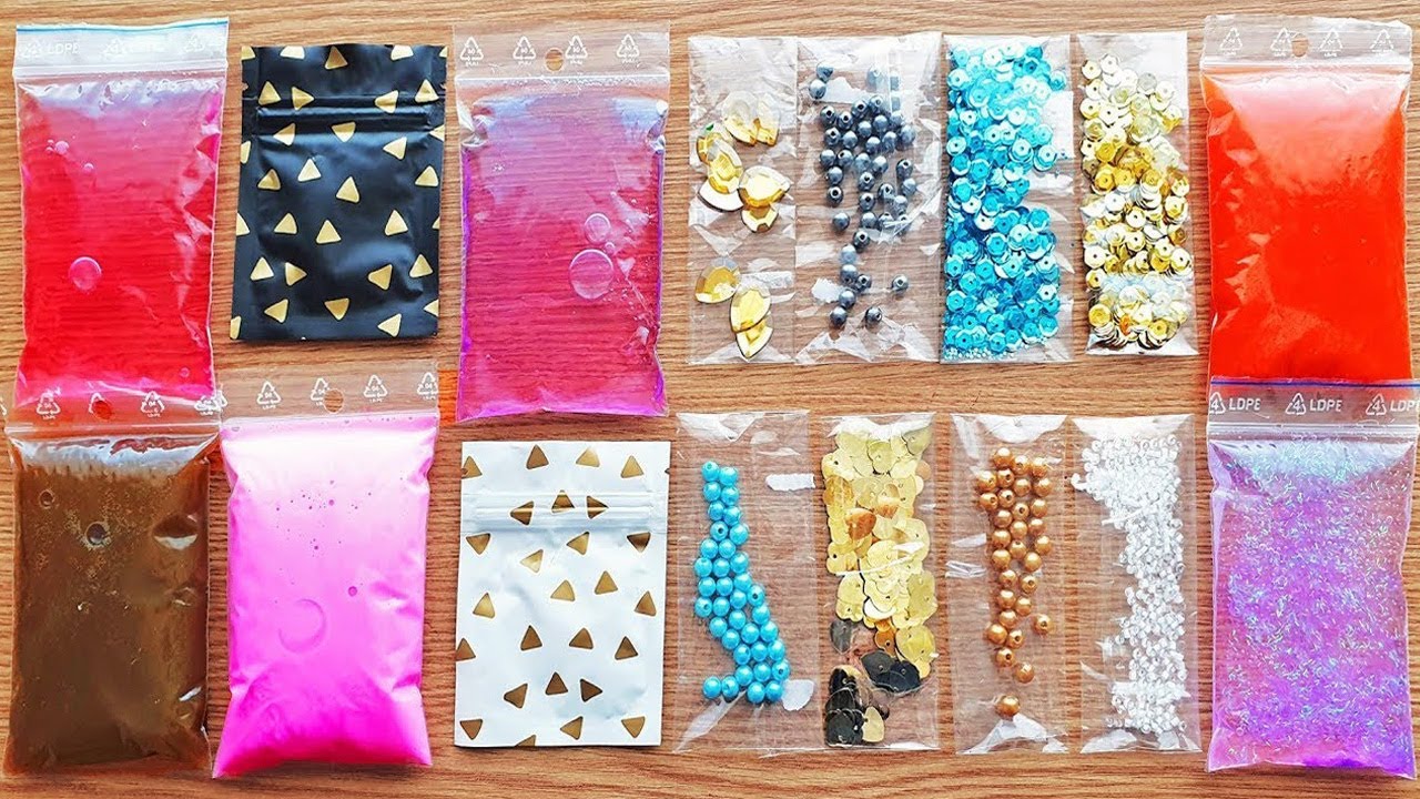 Making Crunchy Slime With Bags - Satisfying Slime Videos - YouTube