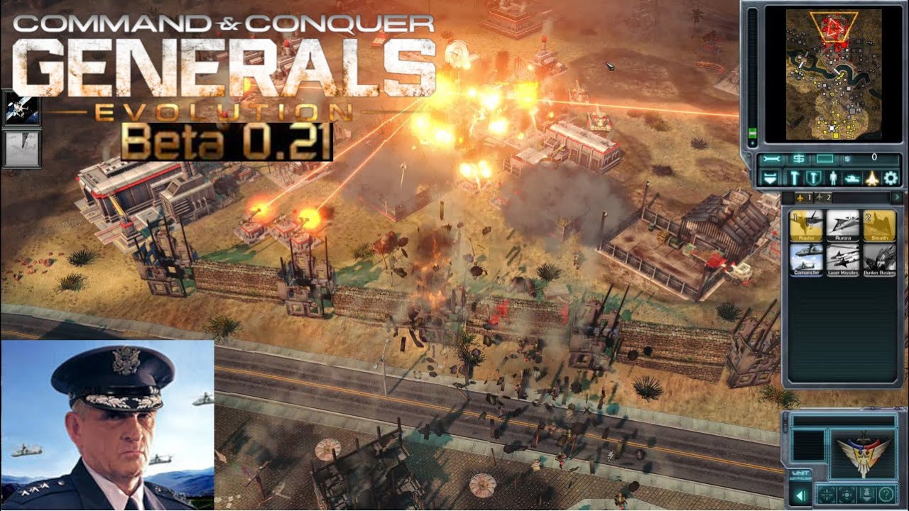 Command & Conquer: Generals Evolution Beta 2.1 | Dark Return - Air vs ...