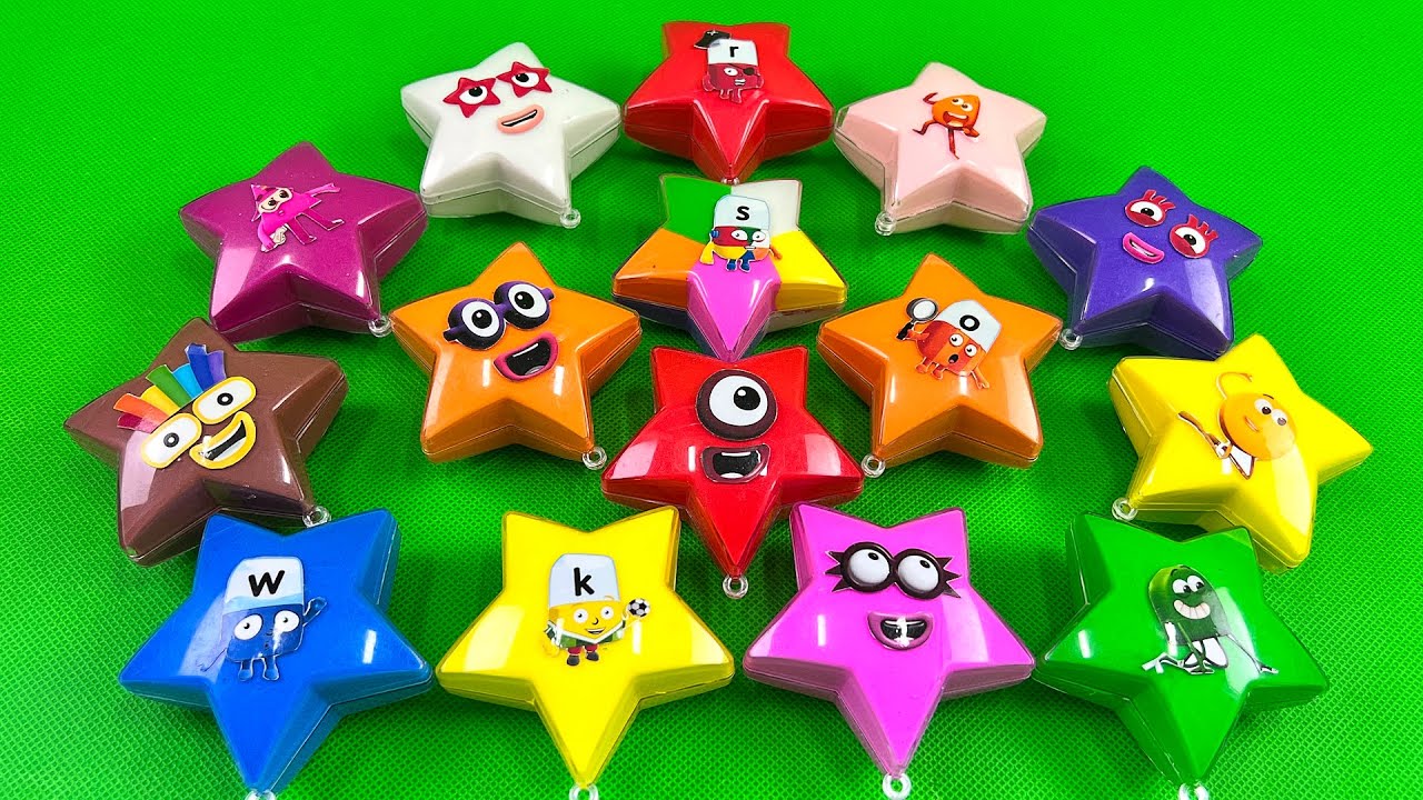 Star Shapes: Looking Numberblocks with Rainbow CLAY Coloring ...
