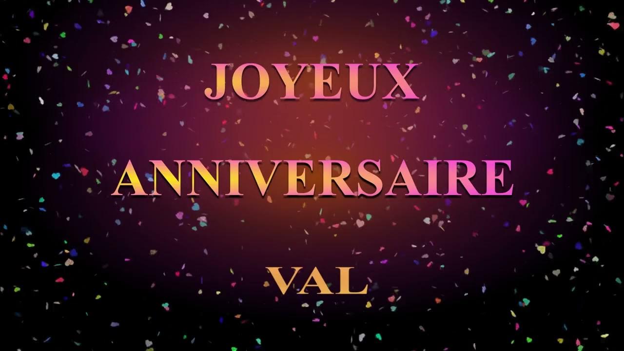 🎂 Bilingual HAPPY BIRTHDAY///JOYEUX ANNIVERSAIRE VAL 🎈 (French Parisian ...