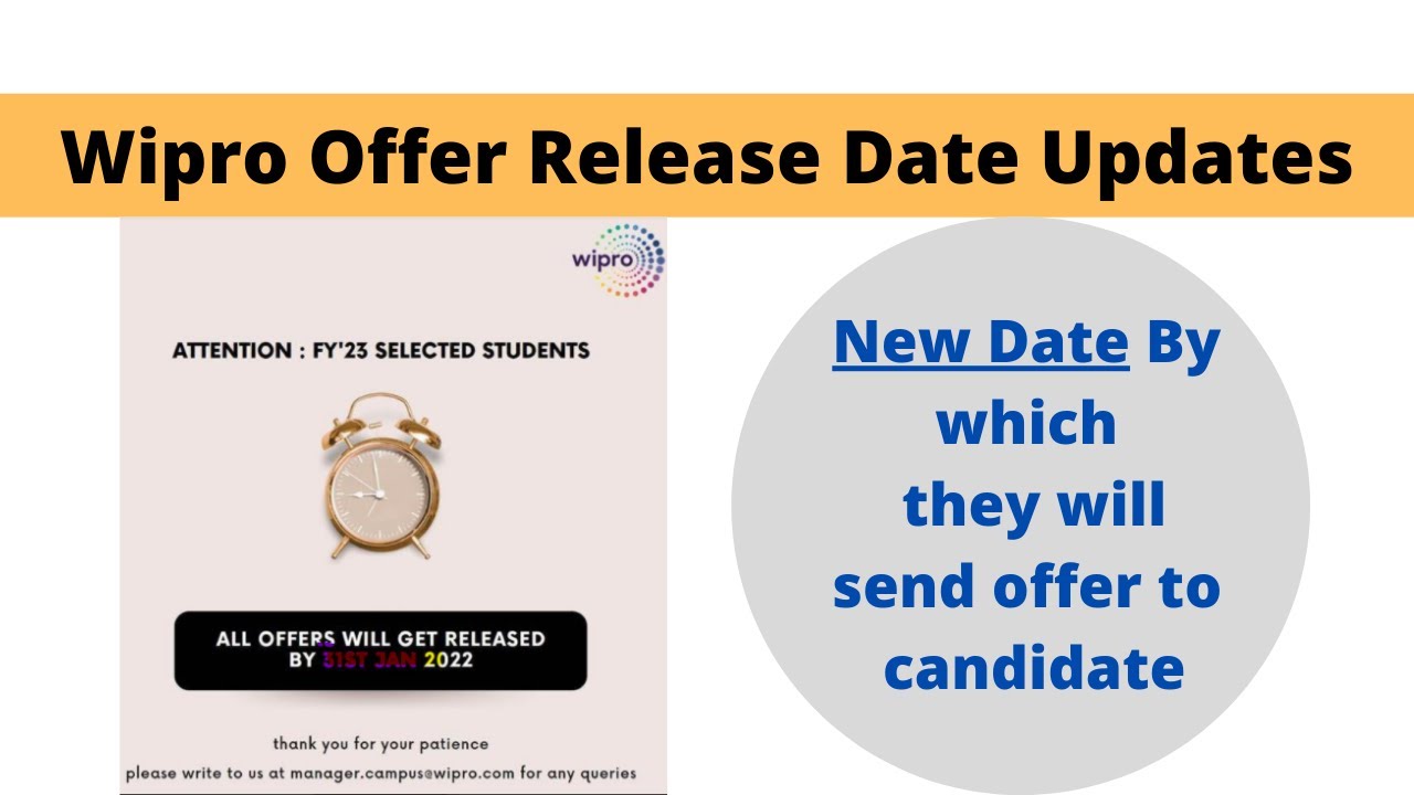 WIPRO offer letter NEW DATE updates || Batch 2022,2021,2020 || BGV, LOI ...