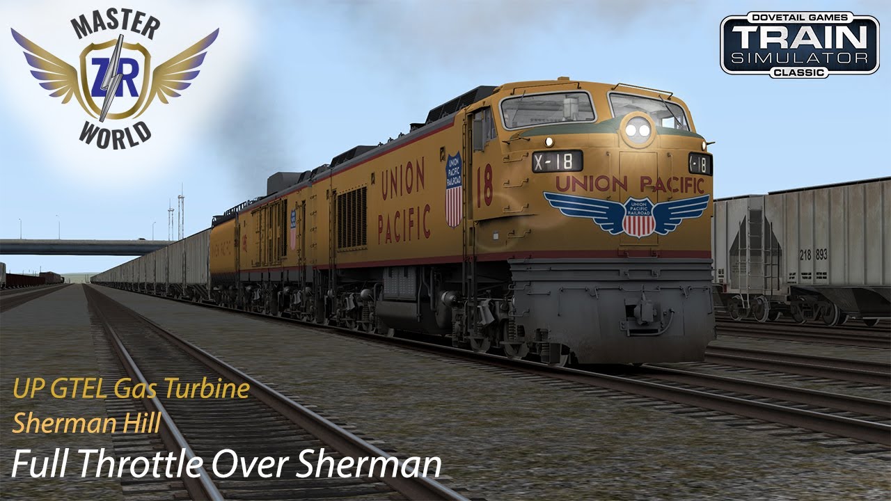 Full Throttle Over Sherman - Sherman Hill - UP GTEL Gas Turbine - Train ...