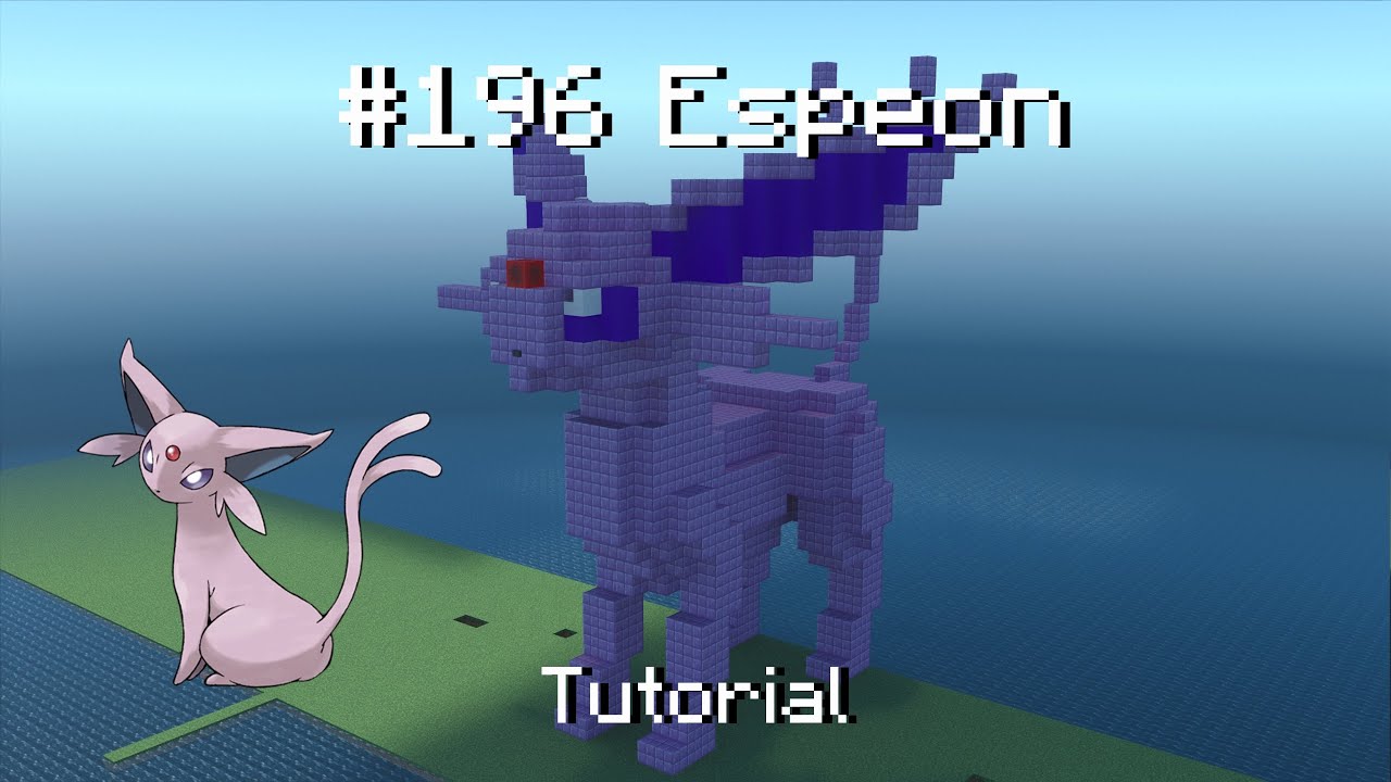 How to build a Pokémon Espeon statue in Minecraft (Tutorial) - YouTube