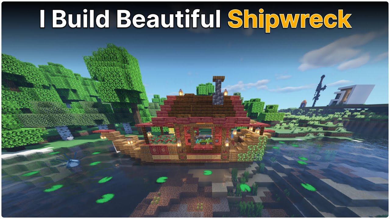 I Build SHIPWRECK House In Minecraft - Minecraft House Build Tutorial # ...