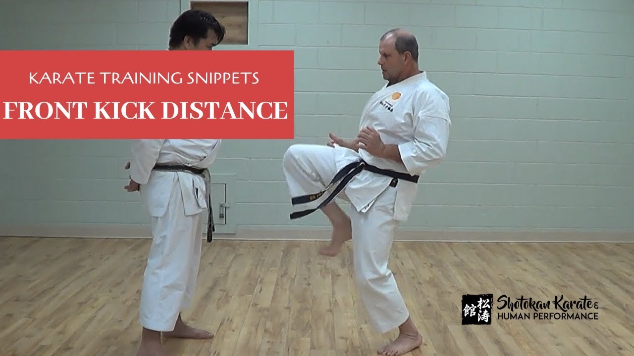 Karate Training Snippets | Front Kick Distance - YouTube