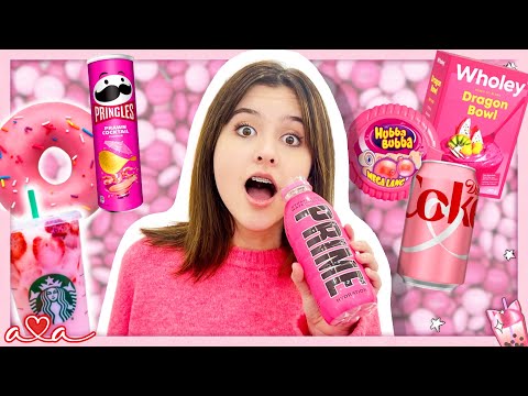 24h NUR PINK essen 🩷 Papa wird schlecht & Mama eskaliert 🎀 Alles Ava