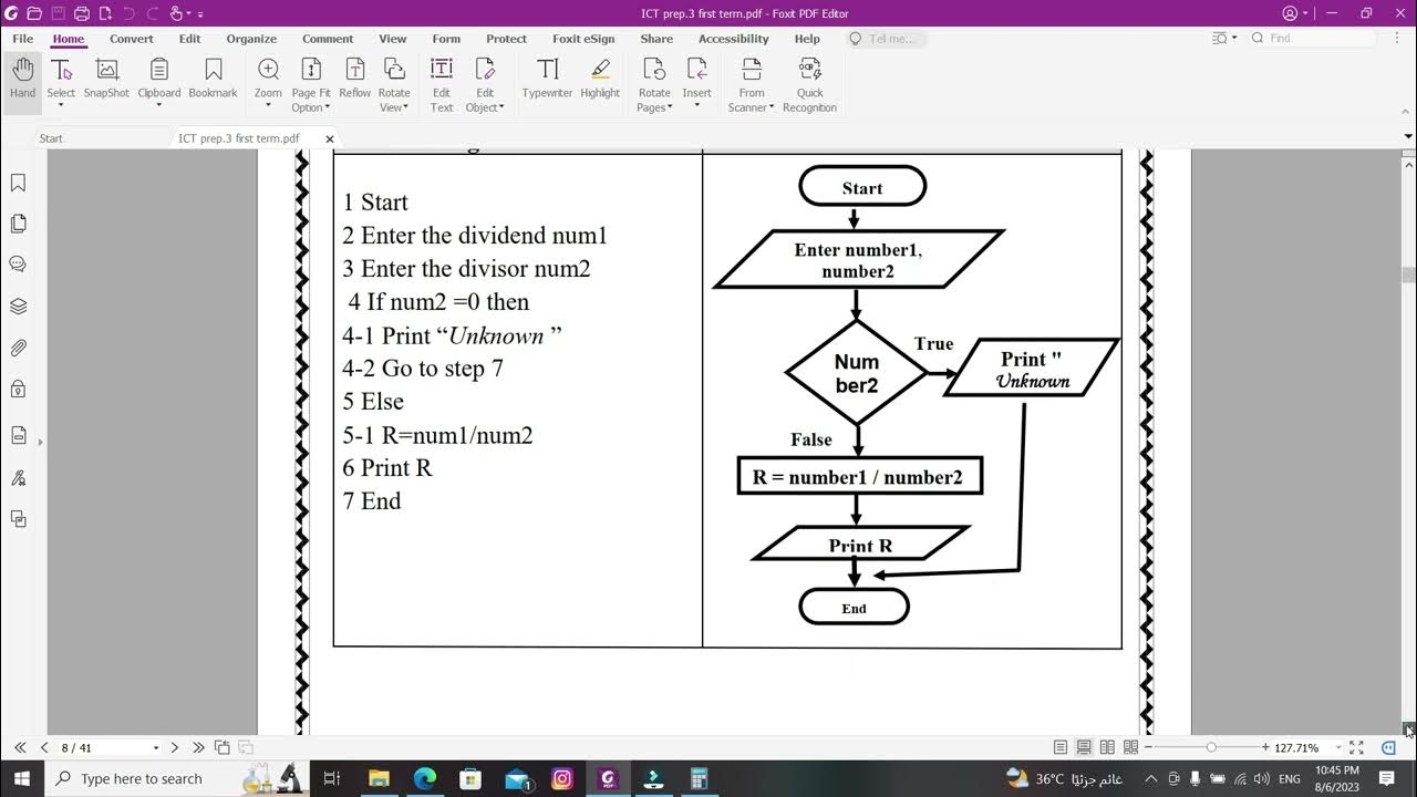 The use of Branching "Decision" in flowcharts prep3 first term - YouTube