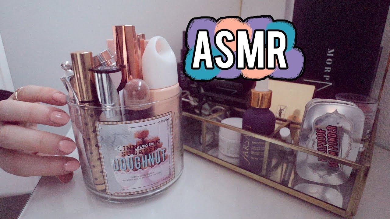 ASMR nail tapping on glass - everyday make-up - ASMRgloss - YouTube