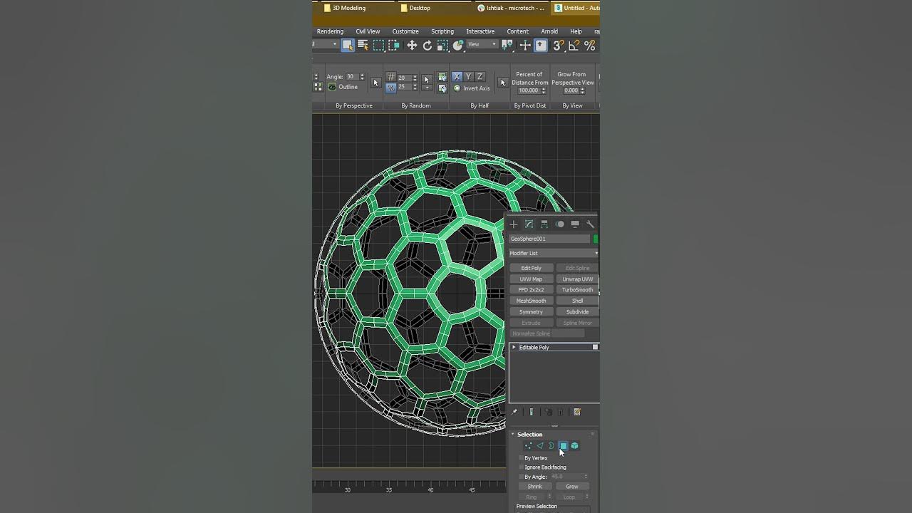 How to make Net Ball using 3Ds max. @Shorts3d #23 Dots #3d - YouTube