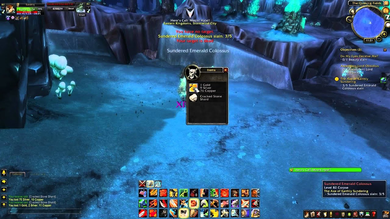 WoW Cataclysm - The Quaking Fields and The Axe of Earthly Sundering ...