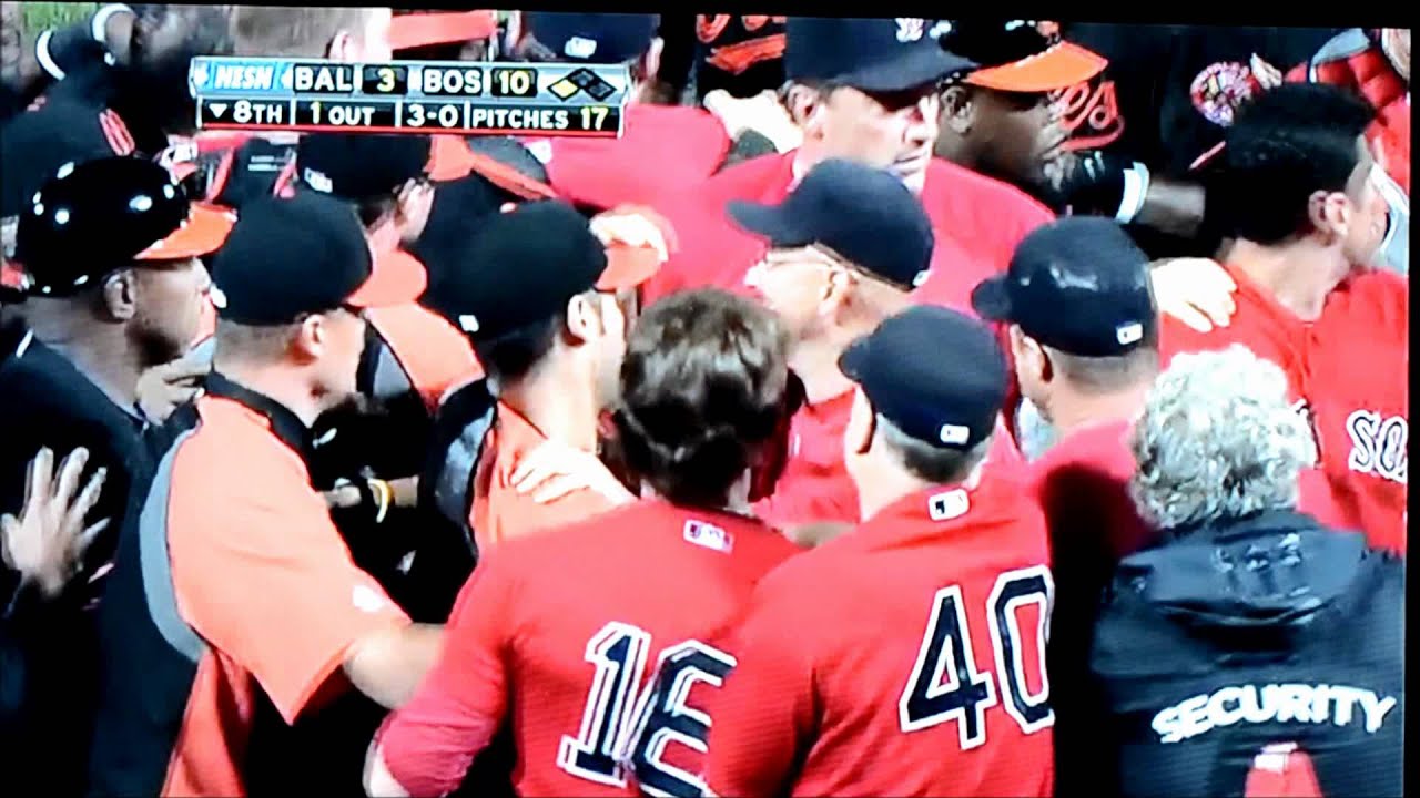 Red Sox Vs. Orioles Fight - YouTube