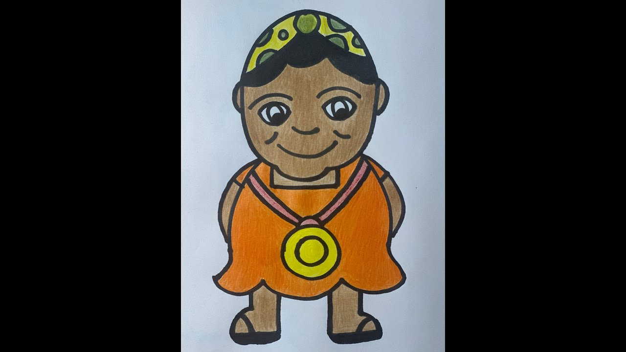 How to Draw Rigoberta Menchu (Hispanic Heritage Month) - YouTube