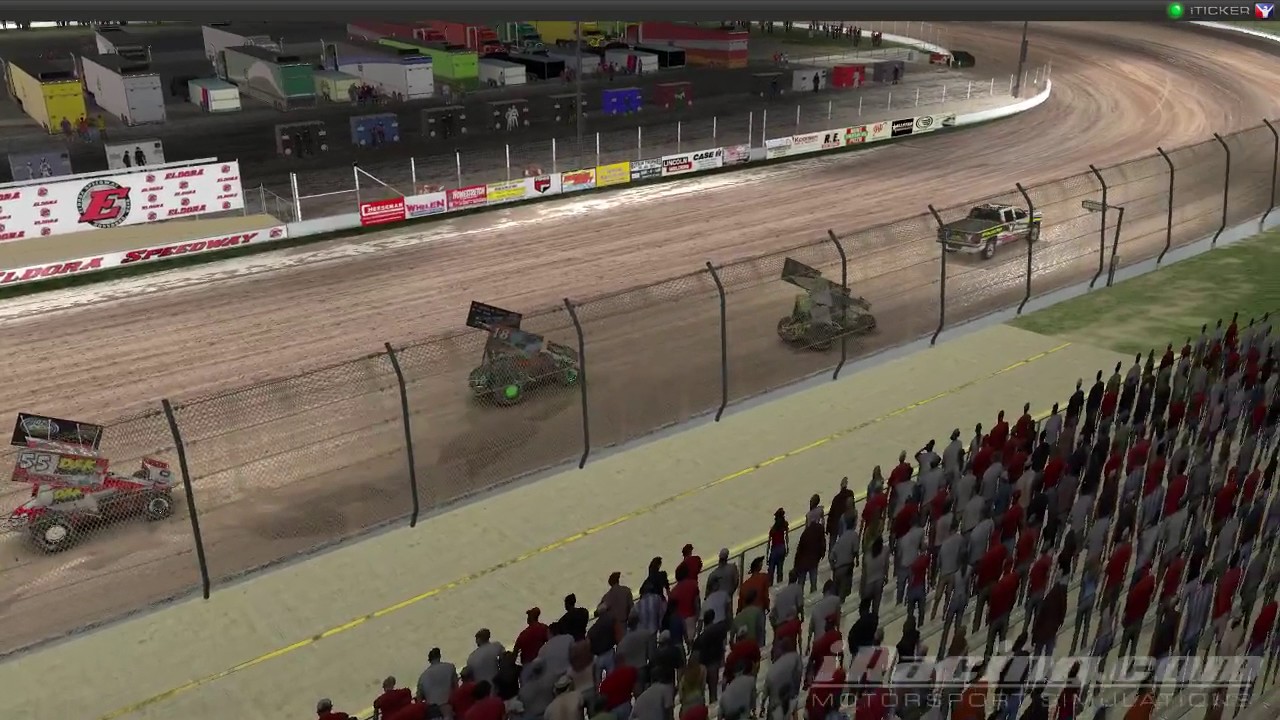 iRacing Dirt JSRL Spike Chassis Sprint car Series 410 A Main - YouTube