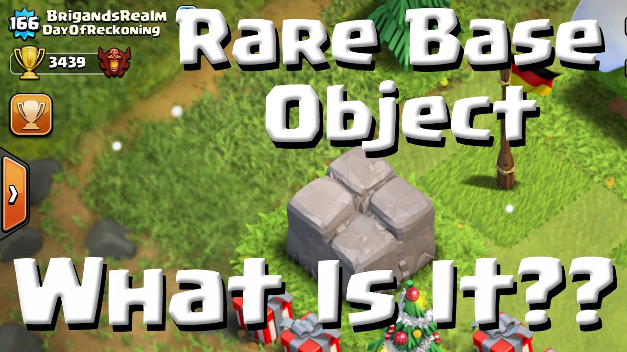 Clash of Clans - Rarely Seen Base Object - 2012 Stone Graphic - YouTube