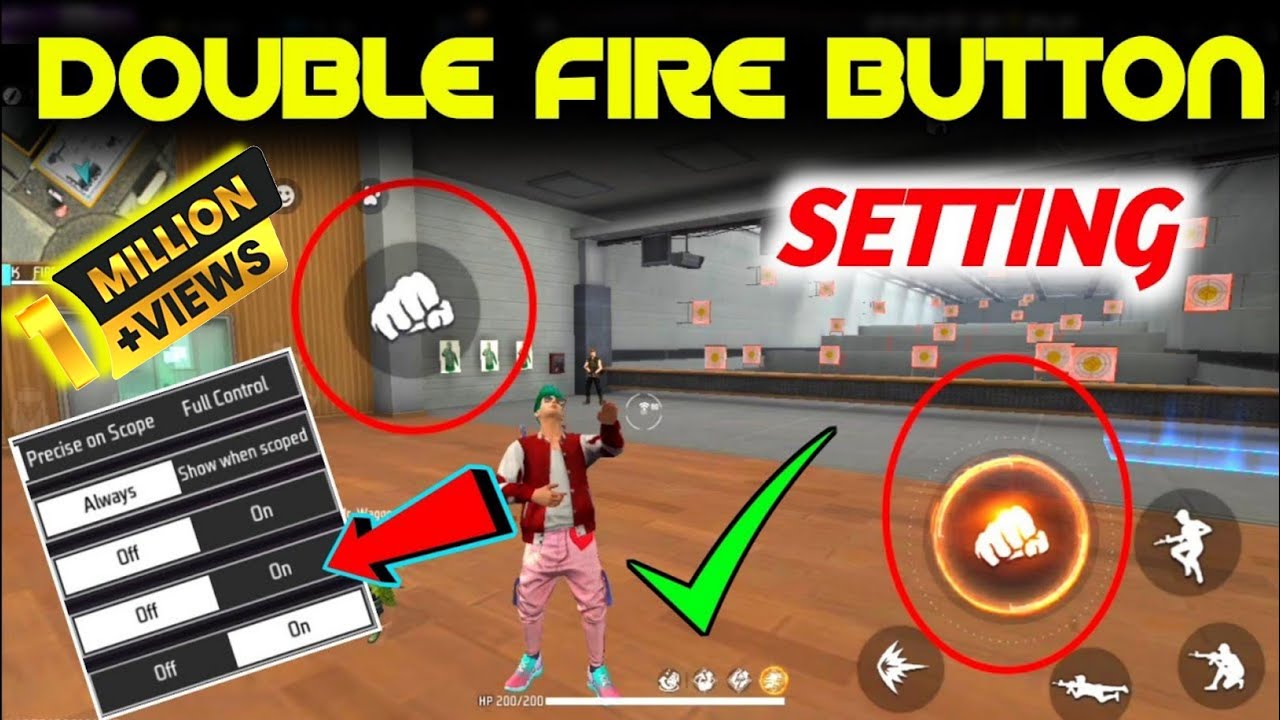 Double Fire Button Setting।How To Set Two Fire Button In Free Fire।Two ...