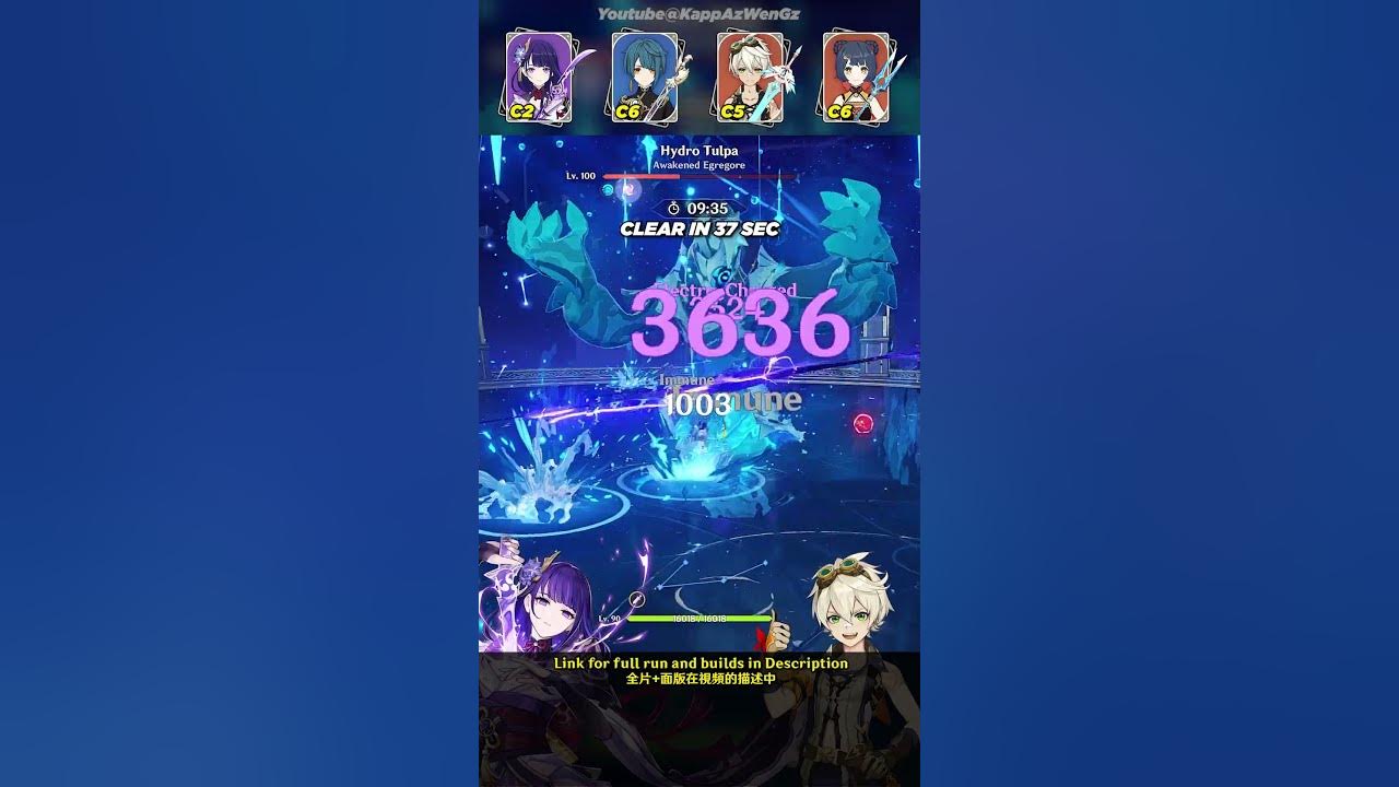 Raiden National vs 4.3 Spiral Abyss 12-3-1 Hydro Tulpa in 37sec | #genshinimpact #raidenshogun ...