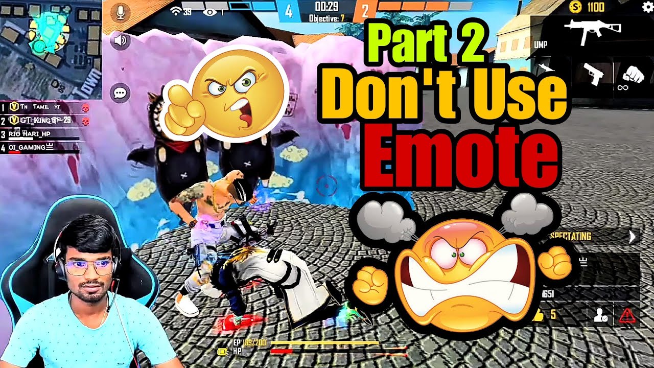 Angry Enemy's vs Gaming Tamizhan Funny Moments 🤬 Emote Moments Part 2 ️ ...