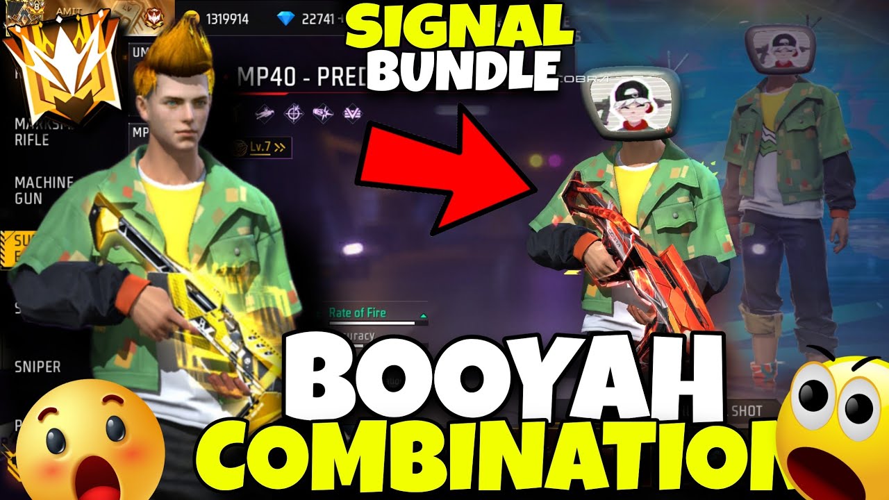 July FF New Booyah Bundle Combination ️ lost signal bundle Combination ...