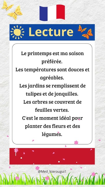 Apprendre la lecture en français : Le printemps #reading #french # ...