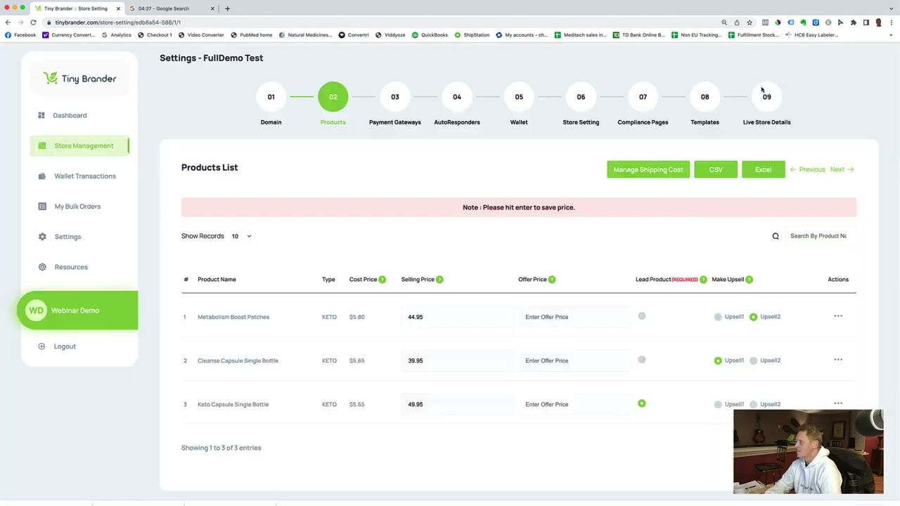 Tiny Brander Timed Full Store Setup - YouTube