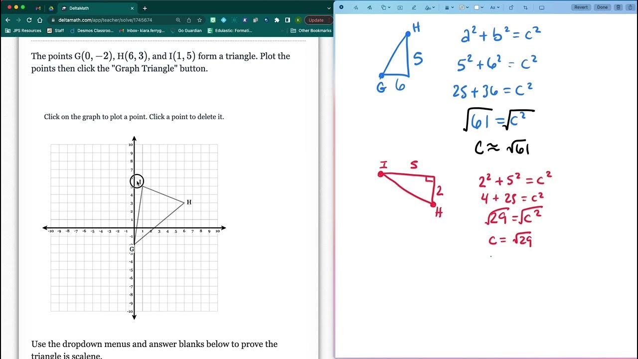 Coordinate Proof Triangles Delta Math - YouTube