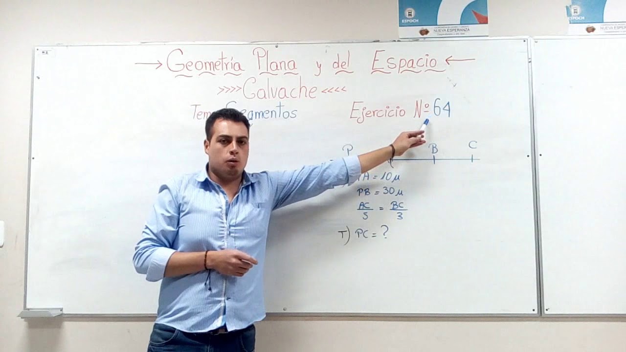 GEOMETRIA PLANA DE CALVACHE- EJERCICIOS DE SEGMENTOS EJERCICIO 54 - YouTube