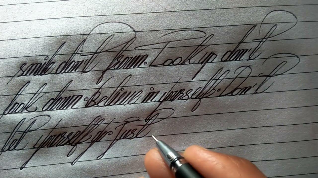 how to write cursive handwriting smoothly // neatly cursive english handwriting practice - YouTube