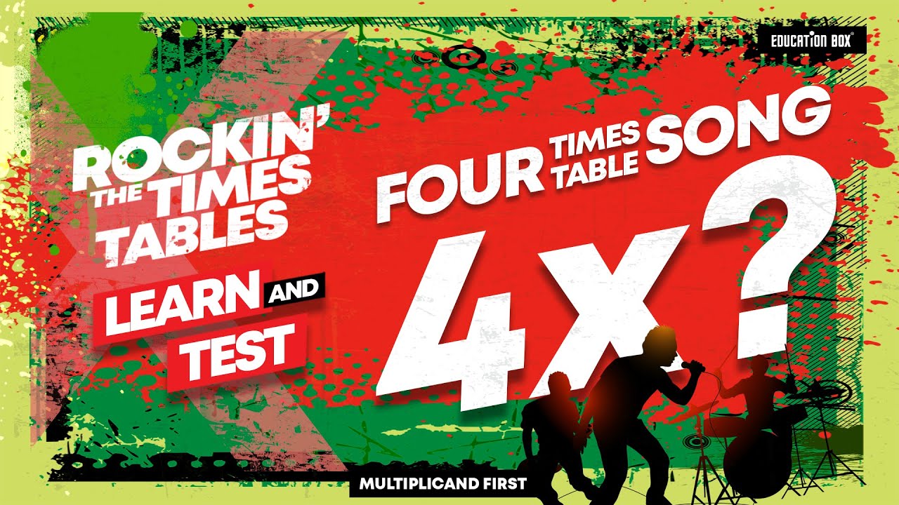 4 Times Table Song Learn Test Multiplicand First Education Box 4-times-table-song-learn-test-multiplicand-first-education-box