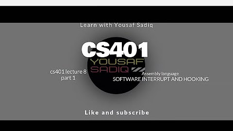 CS401 final term series | cs401 final term preparation | cs401 assembly language - YouTube