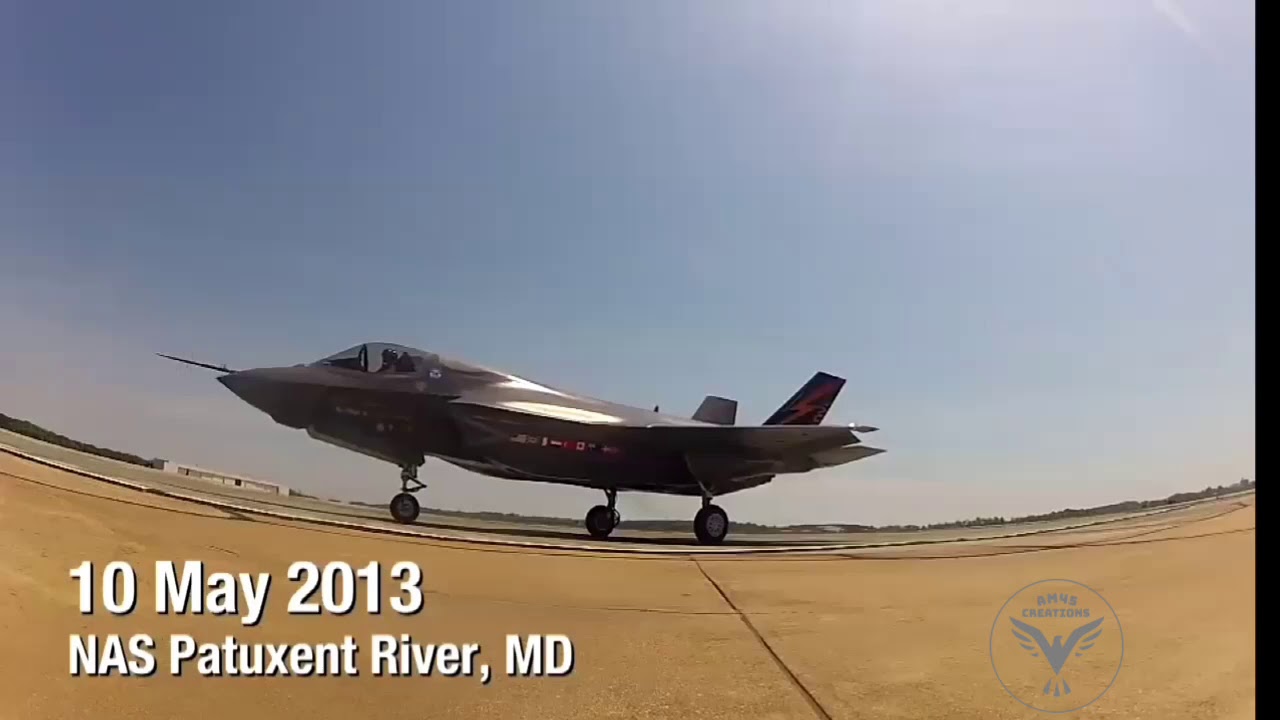 Working gear's in jet nozzles of F35 fighters jet - YouTube