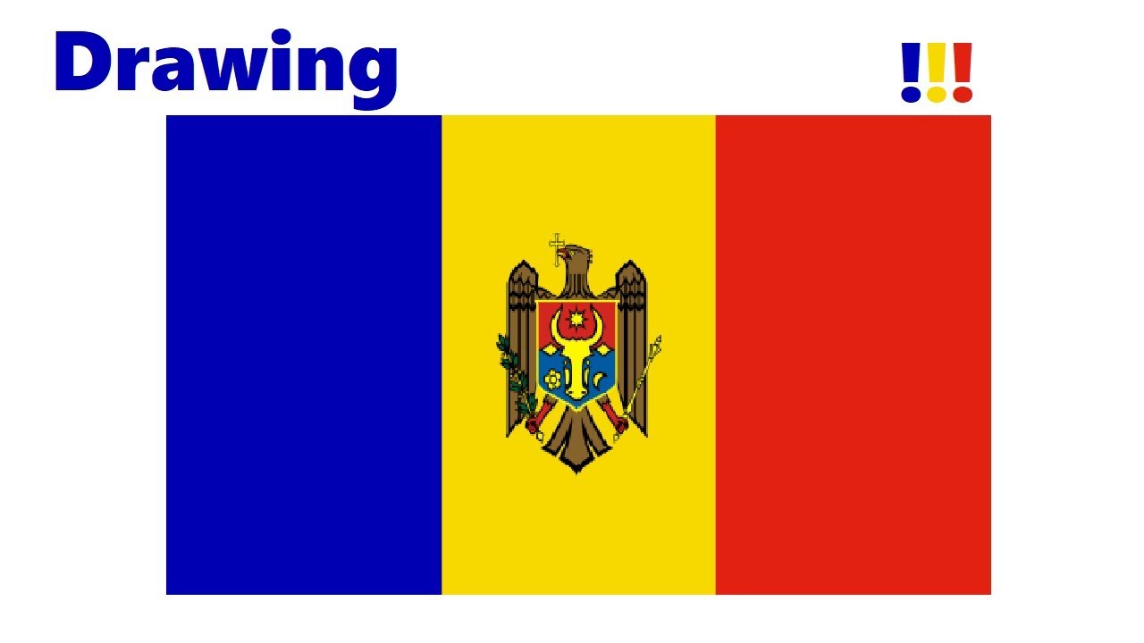How to draw the flag of Moldova - YouTube