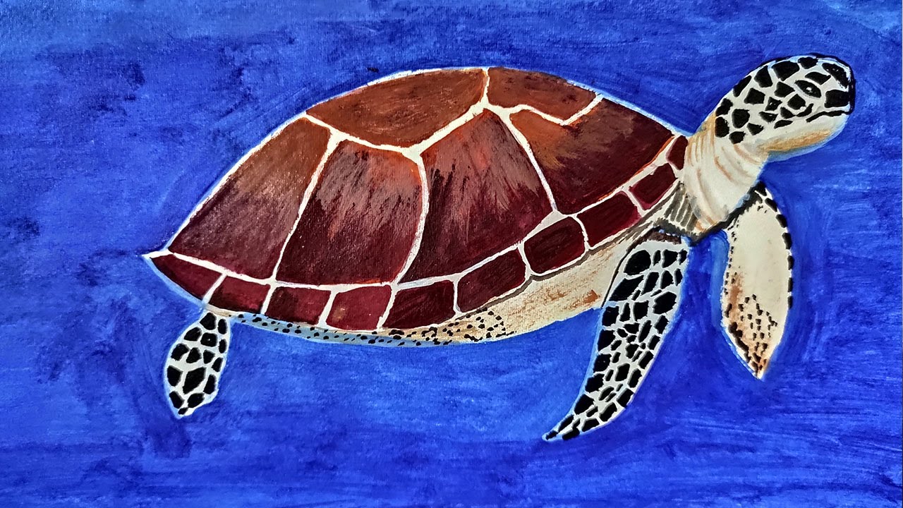 How to paint Turtle | Acrylic Painting | SK#skacrylicpaintings #turtle ...