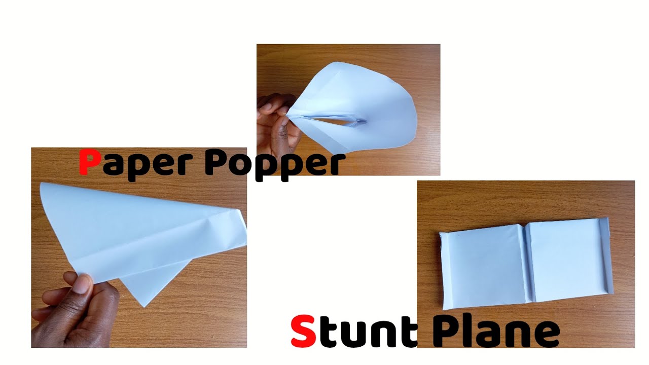 DIY Easy Origami Paper Popper 📢 that transforms into a Stunt Plane that ...