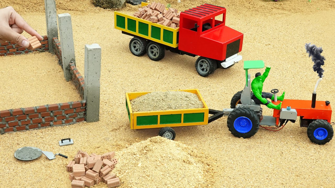 diy truck bricks construction | conveyor belt sand loading science ...