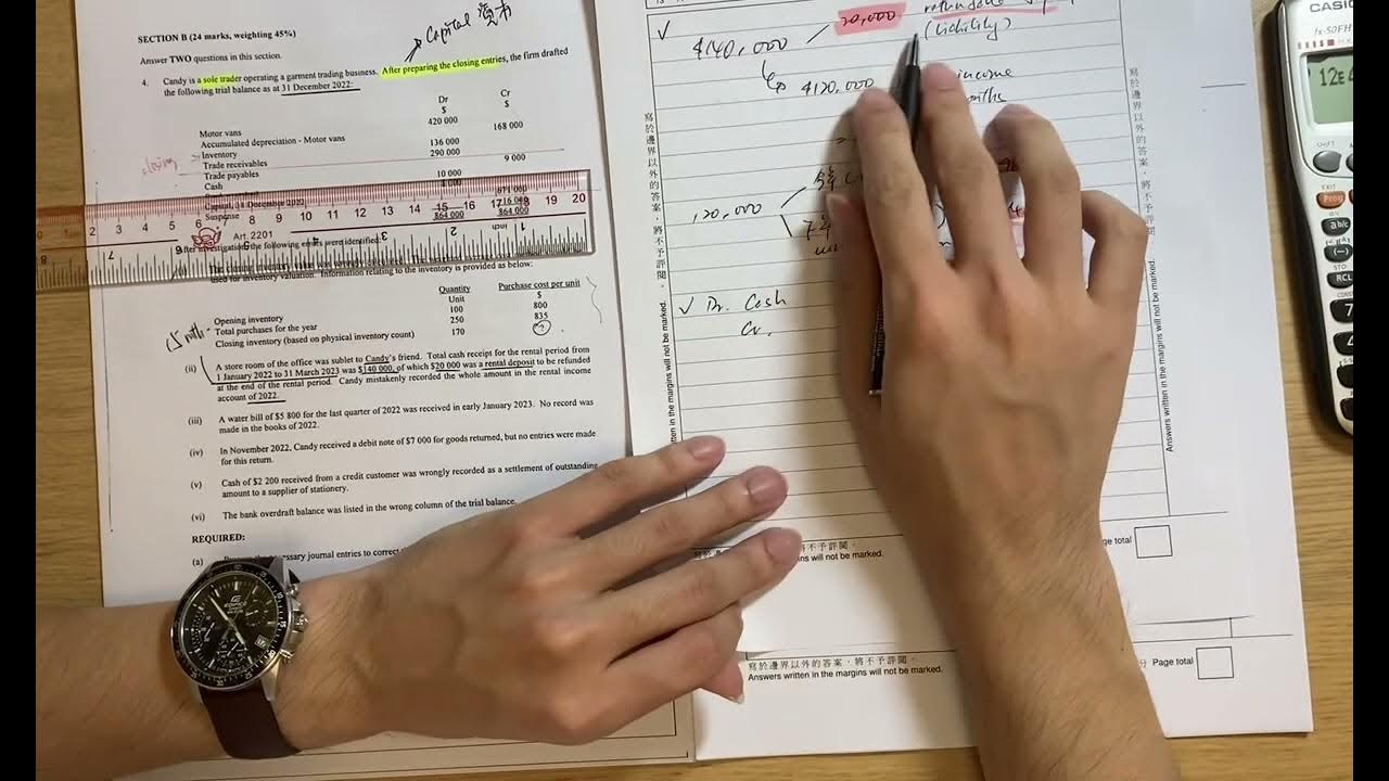 2023 BAFS Q4a (ii) Correction of errors - unearned income - Part 2 - YouTube