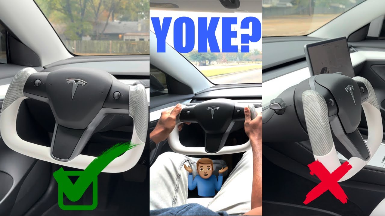 Driving Tesla With A Yoke Steering Wheel - YouTube