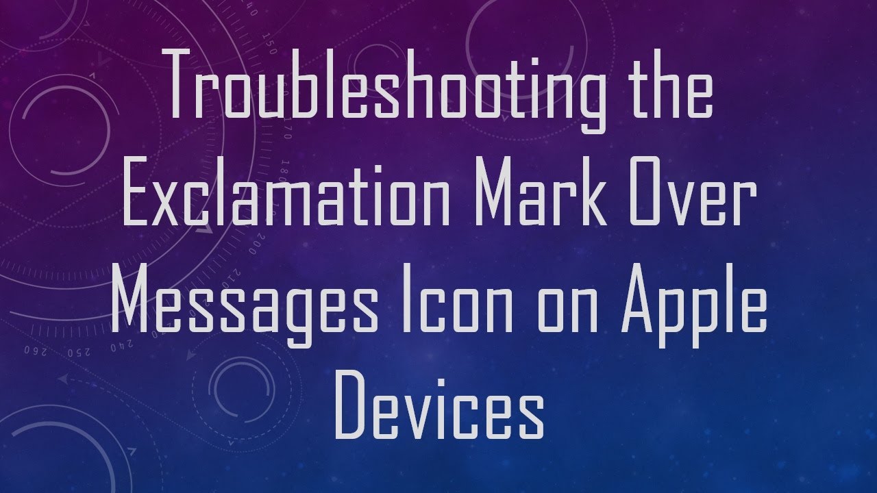 Troubleshooting the Exclamation Mark Over Messages Icon on Apple ...
