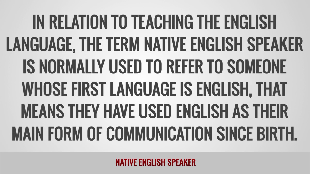 ITTT Glossary - Native English Speaker - YouTube