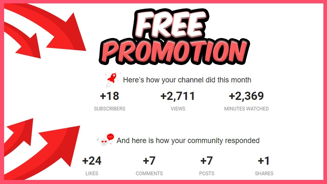 Free Promotion For New YouTubers/Twitch Streamers - YouTube
