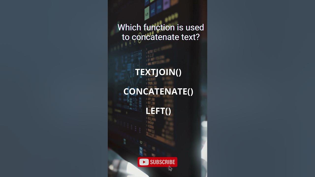 Concatenate Text In Excel Concatenate Textfunction Youtube