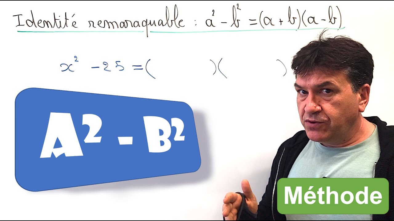 Maths collège - Calcul littéral - 3eme identité remarquable - Méthode ...