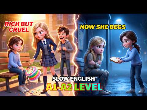 Rich Girl Lost Everything Then Learn Kindness From Poor Friend | English Listening Practice (A1-A2)