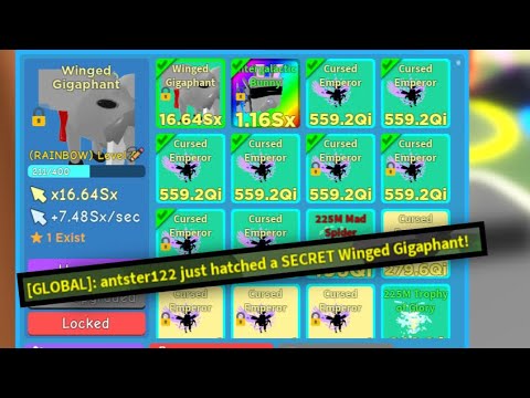 New hatched Winged Gigaphant In clicker simulator - YouTube