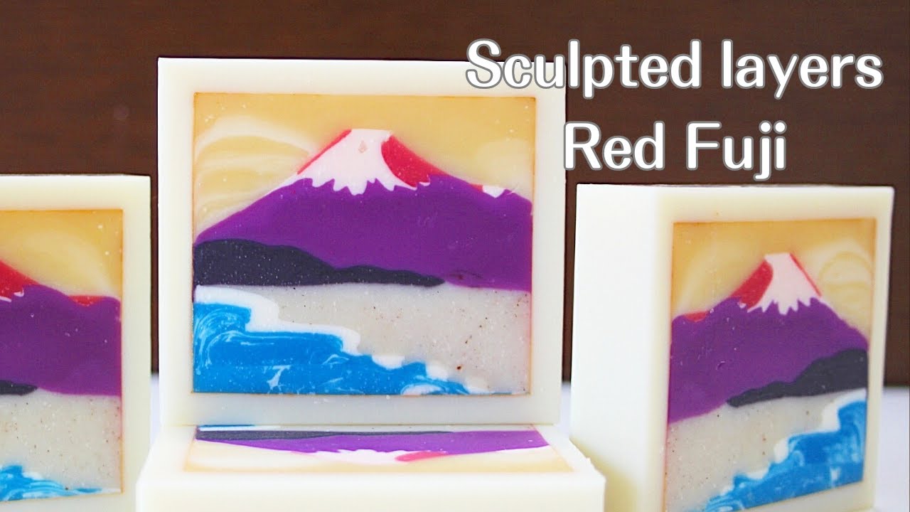 Framed Landscapes "Red Fuji" Soap Making - Soap Challenge Club - YouTube