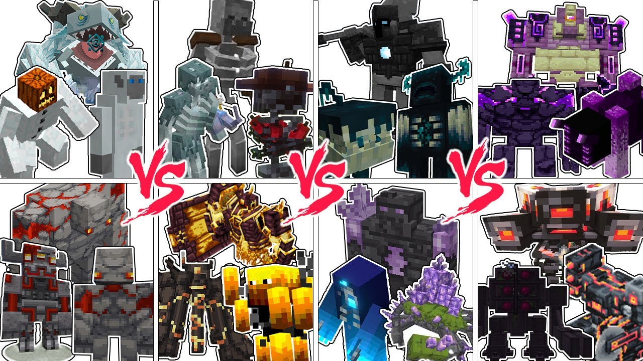 BOSSES ALLIANCE TOURNAMENT IN MINECRAFT MOB BATTLE - YouTube