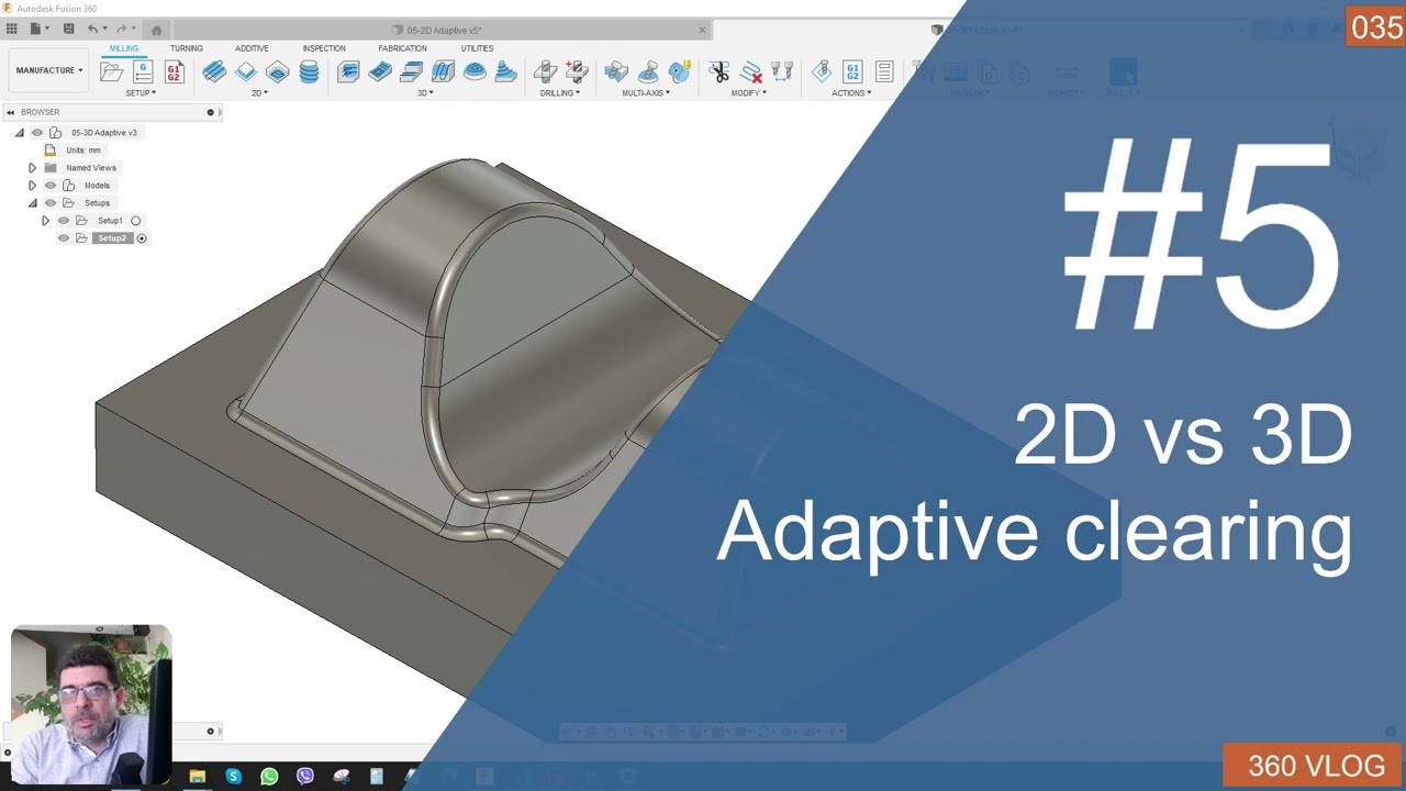 360 VLOG #5 - 2D vs 3D Adaptive clearing - YouTube