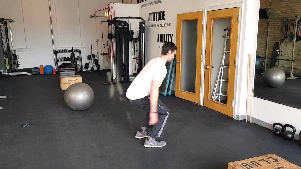 Squat jump 180 degree rotation - YouTube