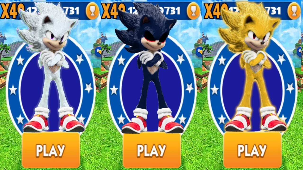 Dash with Hyper Sonic vs Super Sonic vs Dark Sonic - Run Gameplay - YouTube
